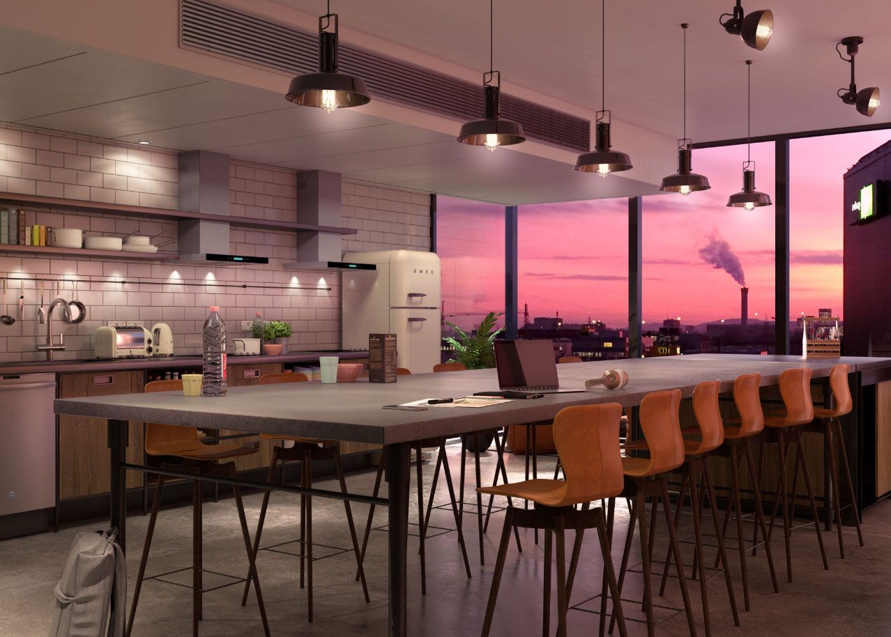 Communal Office Space Visualisations – Manchester - North Made