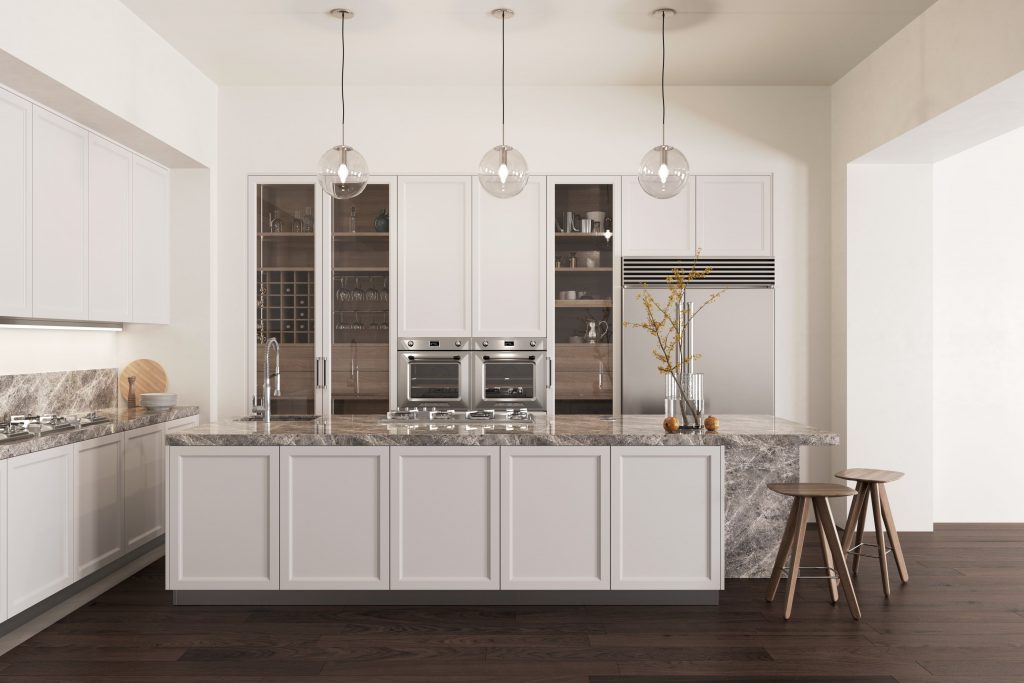 Contemporary Clean White Kitchen – Marketing CGI’s KBB Sector - North Made